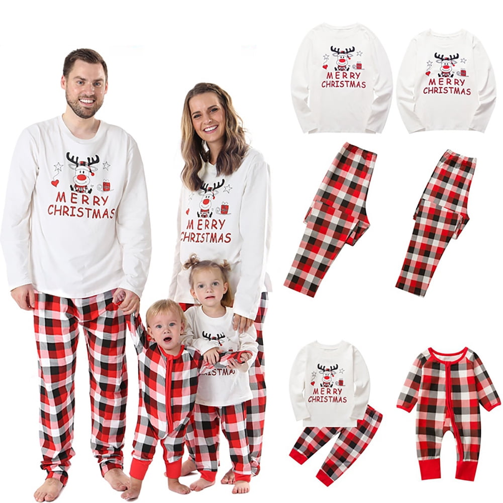 Actoyo Matching Family Pajamas Sets Christmas PJ's with Letter and ...