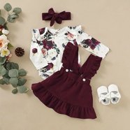 Gerber Baby Girl Jumper and Bodysuit Outfit Set, Sizes 0/3 Months - 2T ...