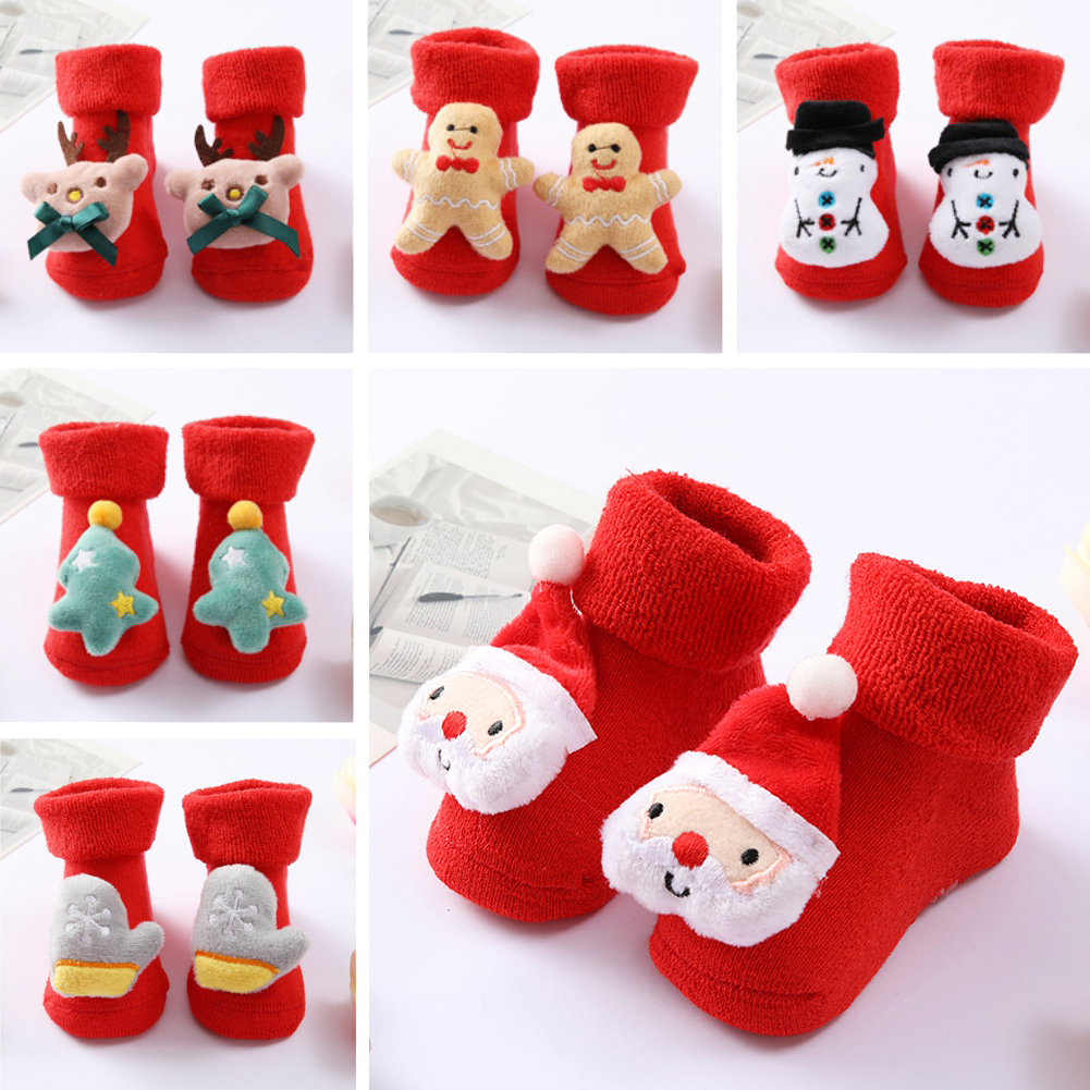 Actoyo Newborn Infant Toddler Slipper Socks Baby Girls Boys Grips Socks ...