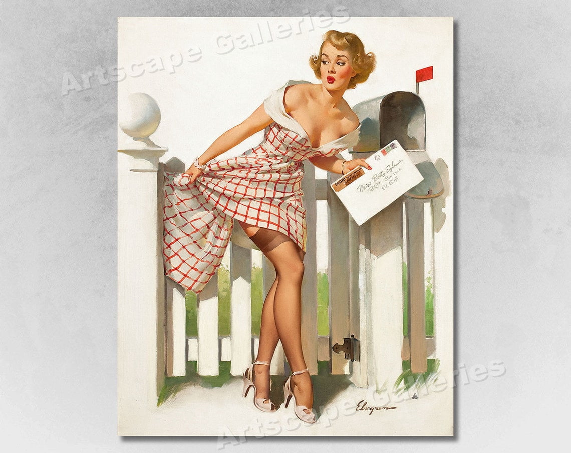 Actress Miss Sylvania's Mishap Vintage Style Elvgren Pin Up Girl ...