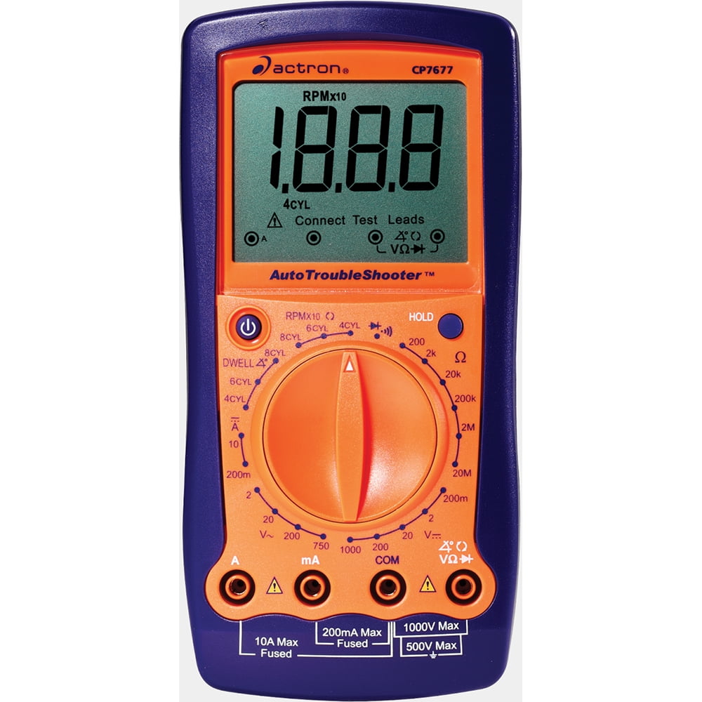 Actron CP7677 2.7" LCD Auto Troubleshooter Digital Multimeter & Engine ...
