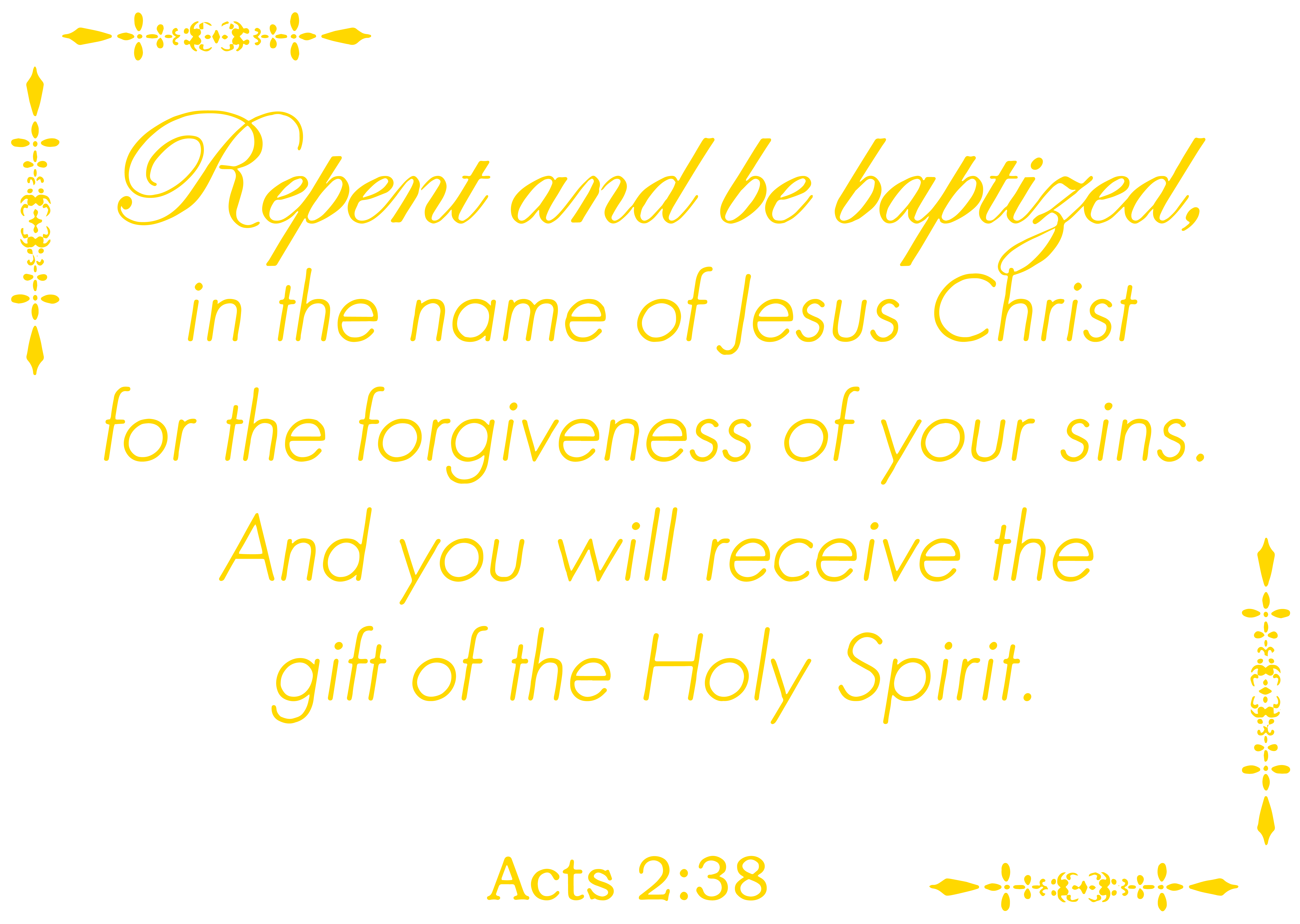 Acts 2:38 - Repent and be baptized, in the name… Vinyl Decal Sticker ...