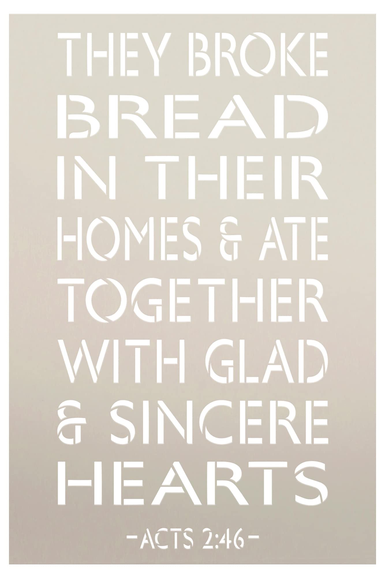 Acts 2:46 Stencil by StudioR12 - Select Size - USA Made - Craft DIY ...