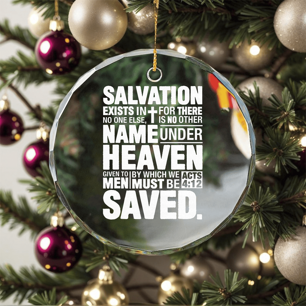 Acts 412 Exists In No One Else Christ Bible Verse Ornament, Keepsake ...