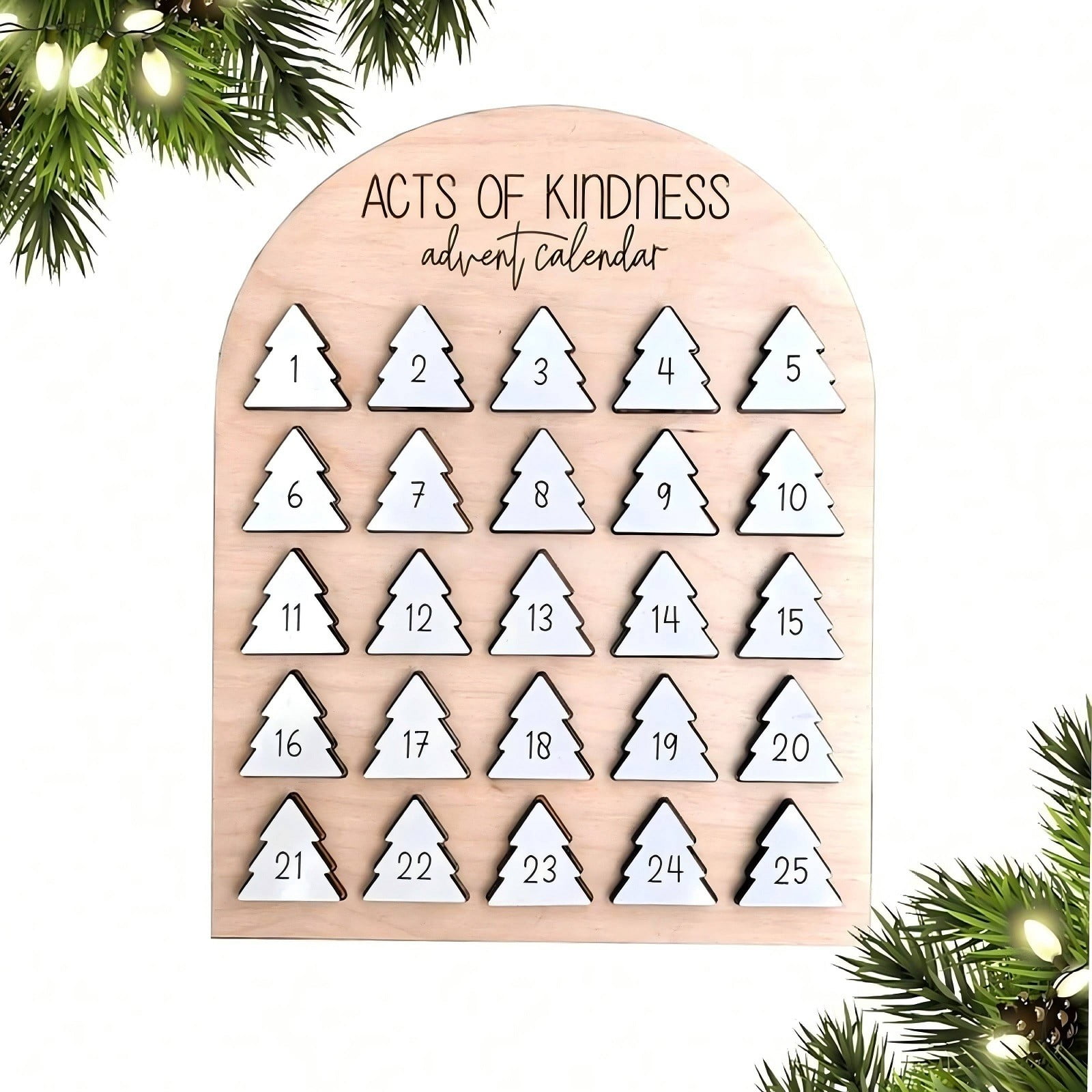 Acts of Kindness Wooden Advent Calendar Christmas Advent Calendar ...