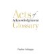 Acts of Acknowledgement Glossary (Hardcover) - Walmart.com