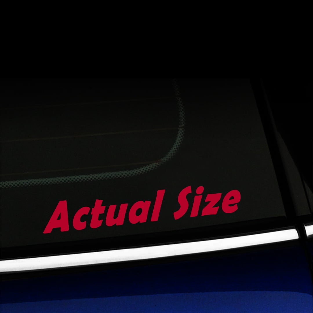 Actual Size - Vinyl Decal - Choose Color - [RED] - Walmart.com