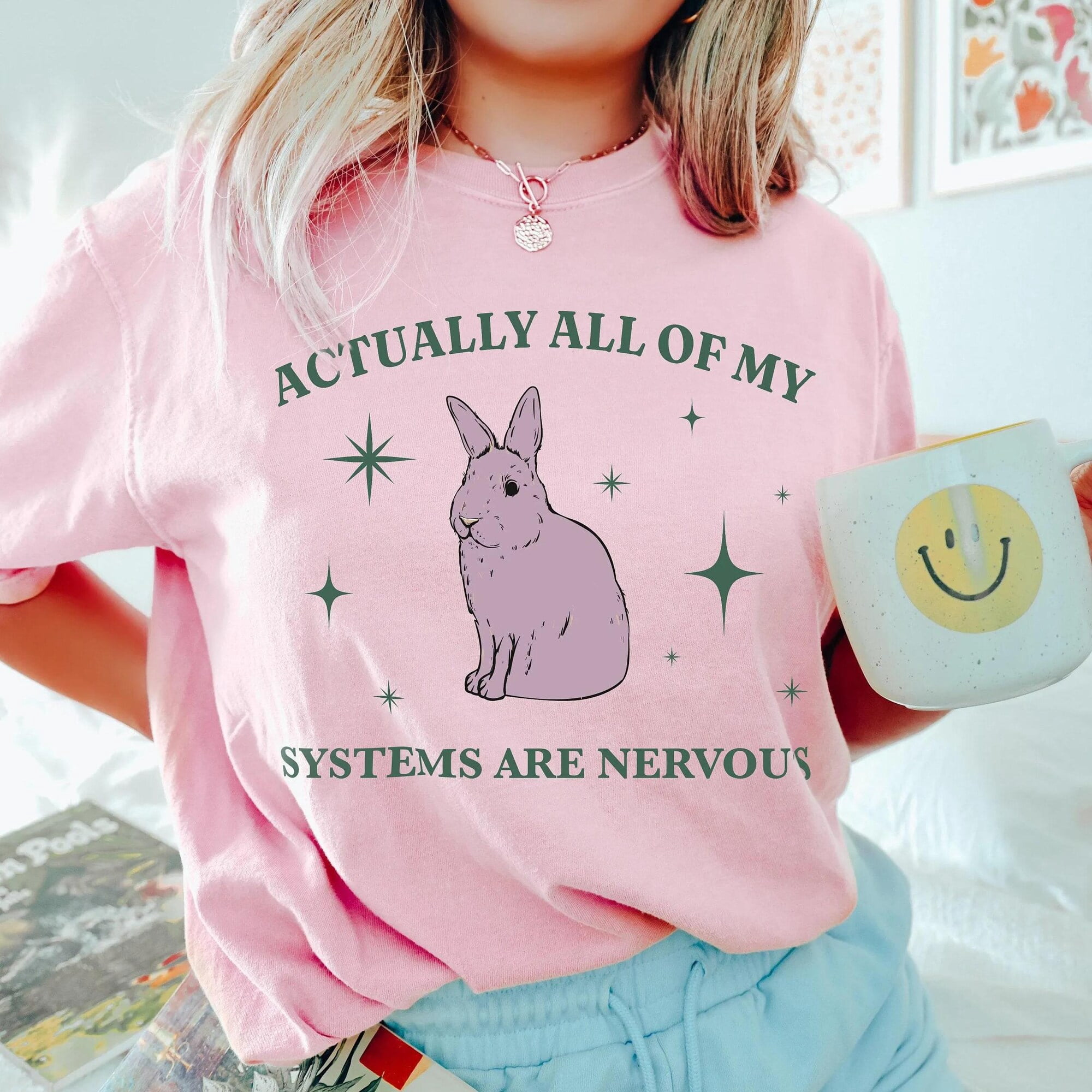 Actually All Of My Systems Are Nervous Funny Mental Health Shirt Meme ...