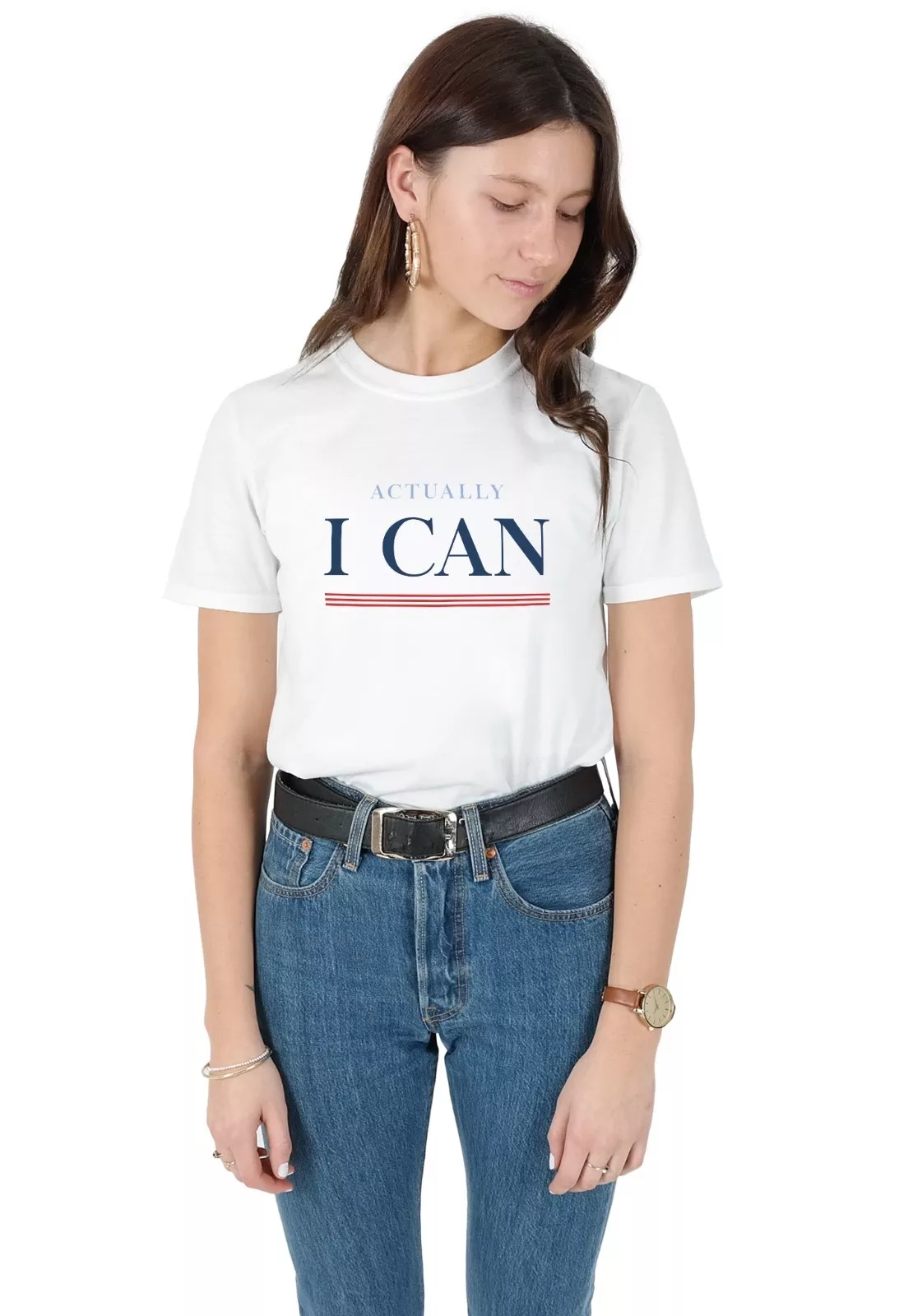 Actually I Can T-shirt Top Shirt Tee Fashion Blogger Blog Feminist Girl ...