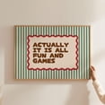 Actually It Is All Fun And Games Wall Art Print, Green Red Brown ...