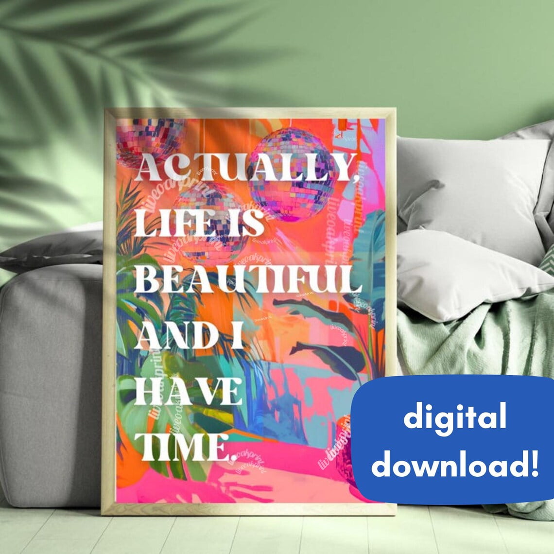 Actually Life Is Beautiful And I Have Time ! – Disco Ball Art Home ...