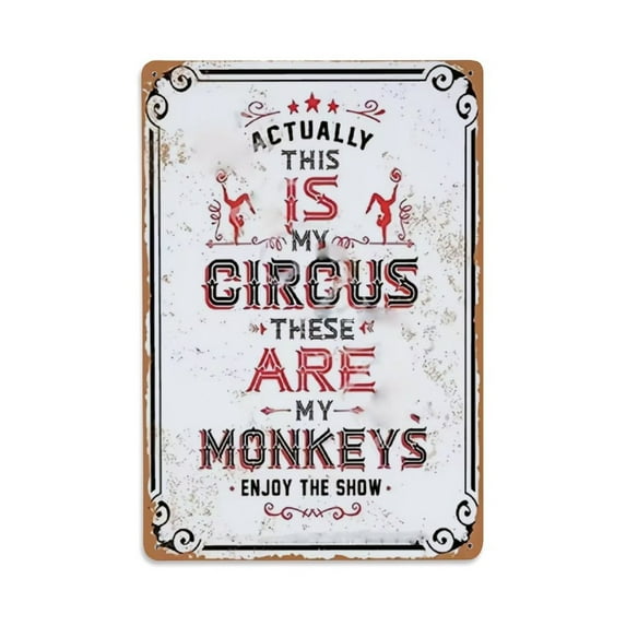 Actually This Is My Circus FUNNY Tin Sign Vintage Metal Poster Living ...