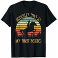 Actually This Is My First Rodeo Western Cowboy Riding Horse T-Shirt ...