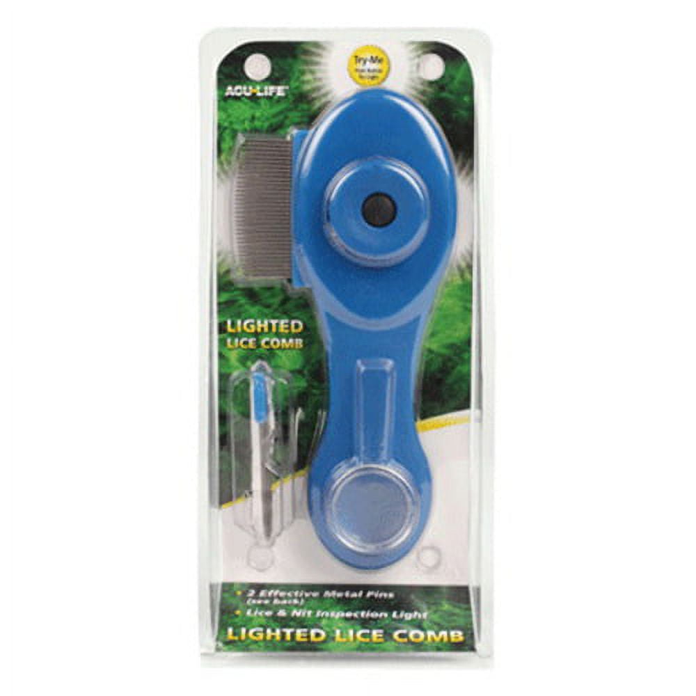Acu-Life Lighted Lice Easy-Grip Ergonomic Handle Comb - 1 Ea - Walmart.com
