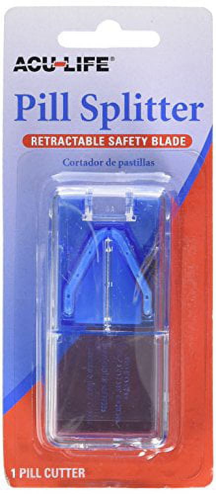 Acu-Life Pill Cutter and Splitter, Retractable Blade, Cuts Pills ...
