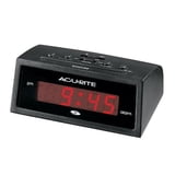 "AcuRite 6"" Amber Intelli-Time Digital Alarm Clock, Daylight Savings ...