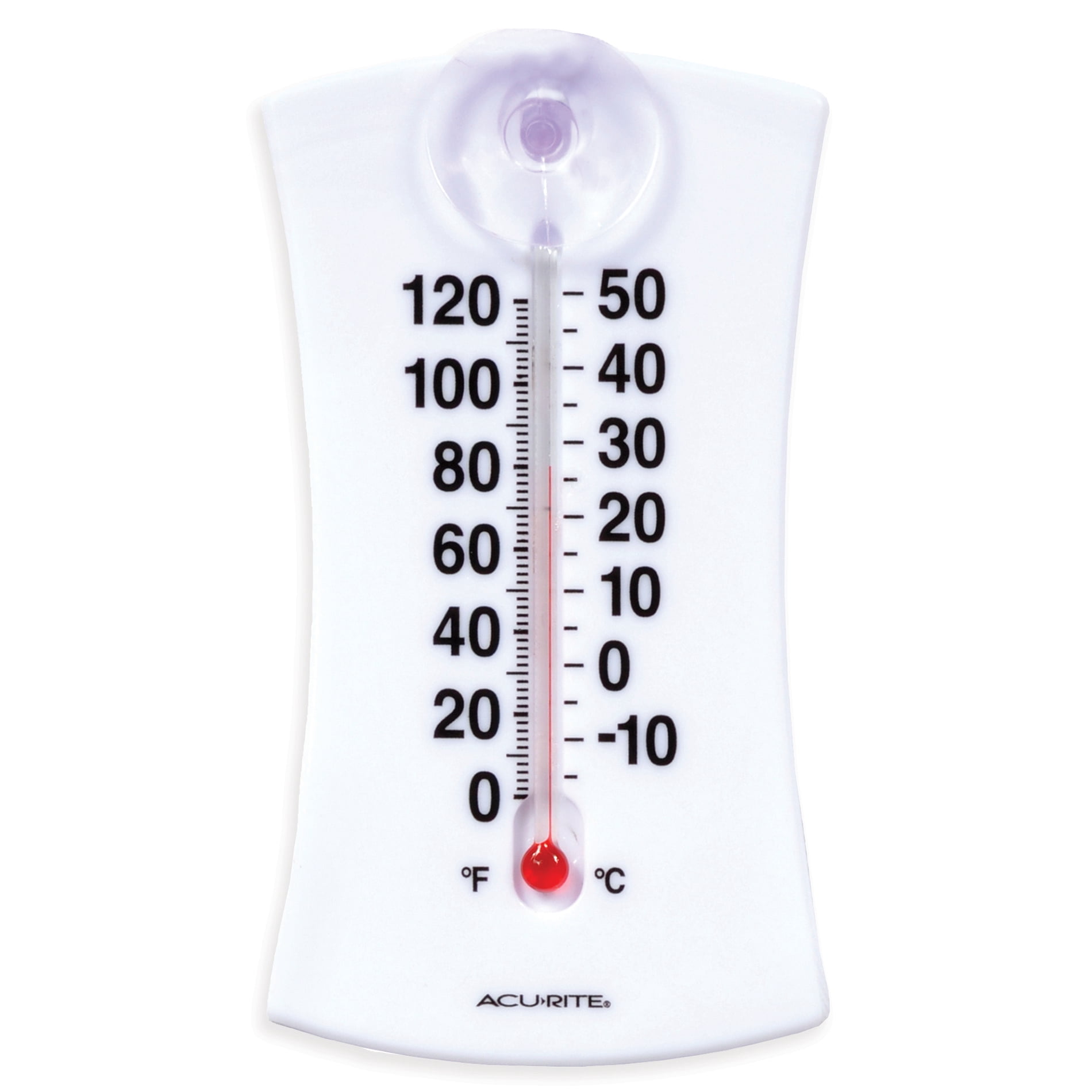 AcuRite 4-inch Indoor/Outdoor Analog Thermometer with Suction Cup ...
