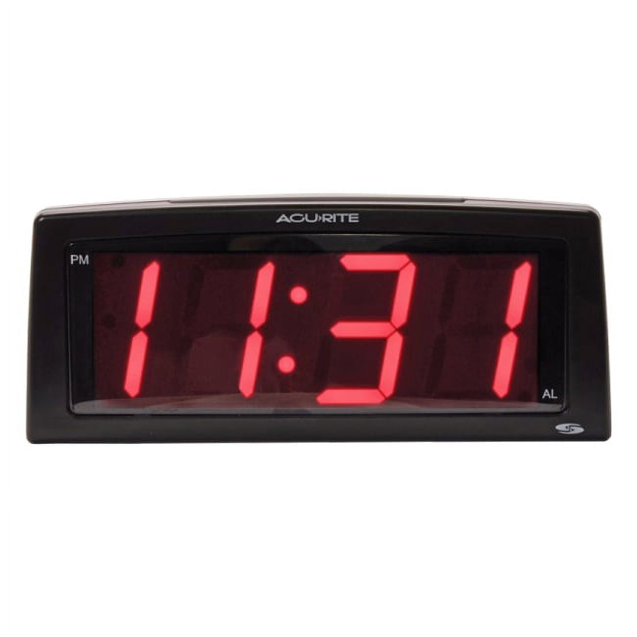 AcuRite 7-inch Jumbo Intelli-Time Alarm Clock - Digital - Electric ...
