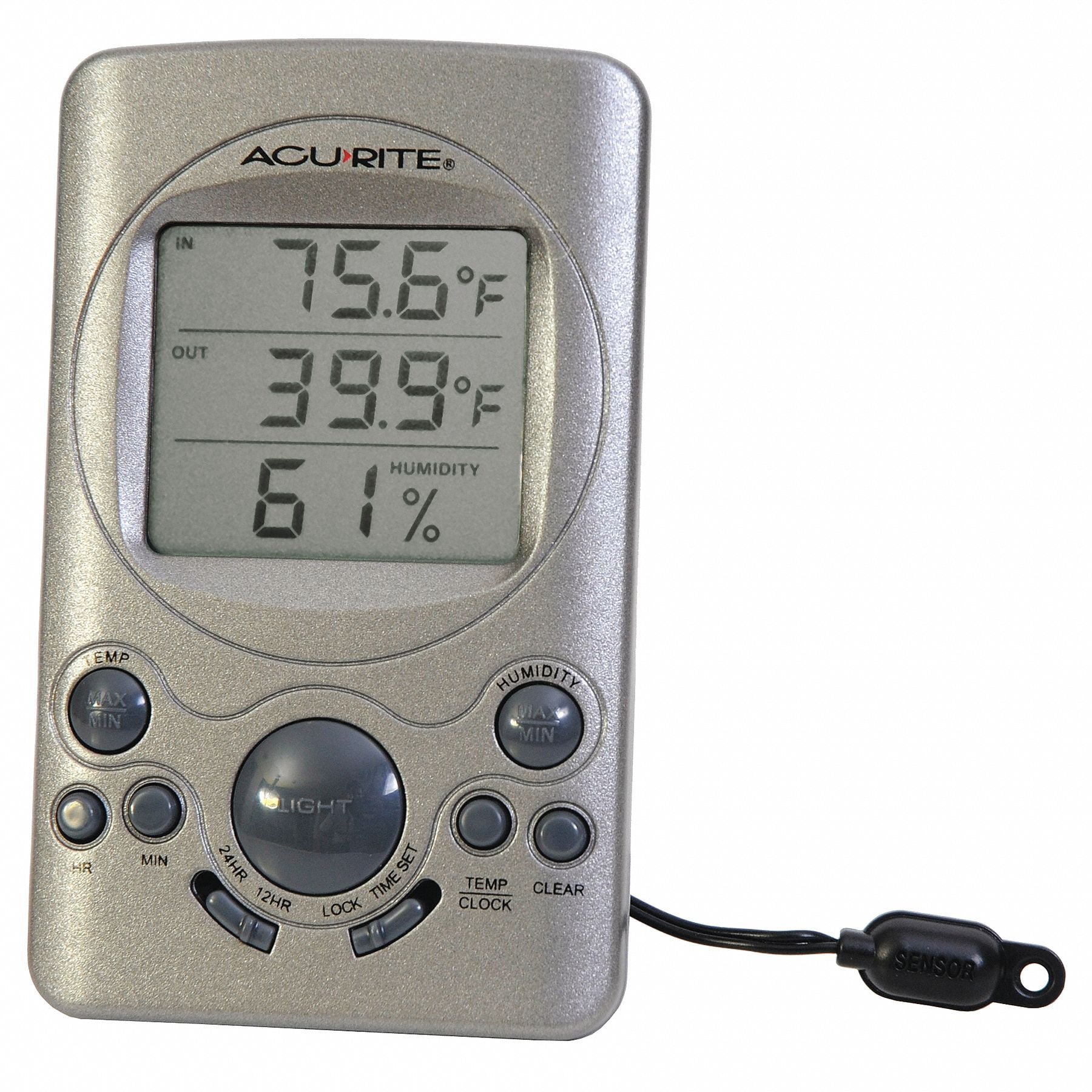 AcuRite Battery Digital Weather Thermometer, Wall Mountable, Weather ...