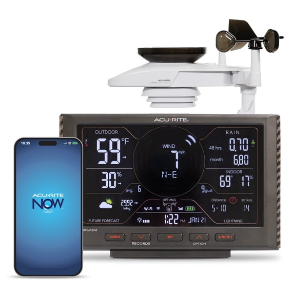 AcuRite Optimus Weather Station with Wi-Fi Display, Built-in Barometer ...