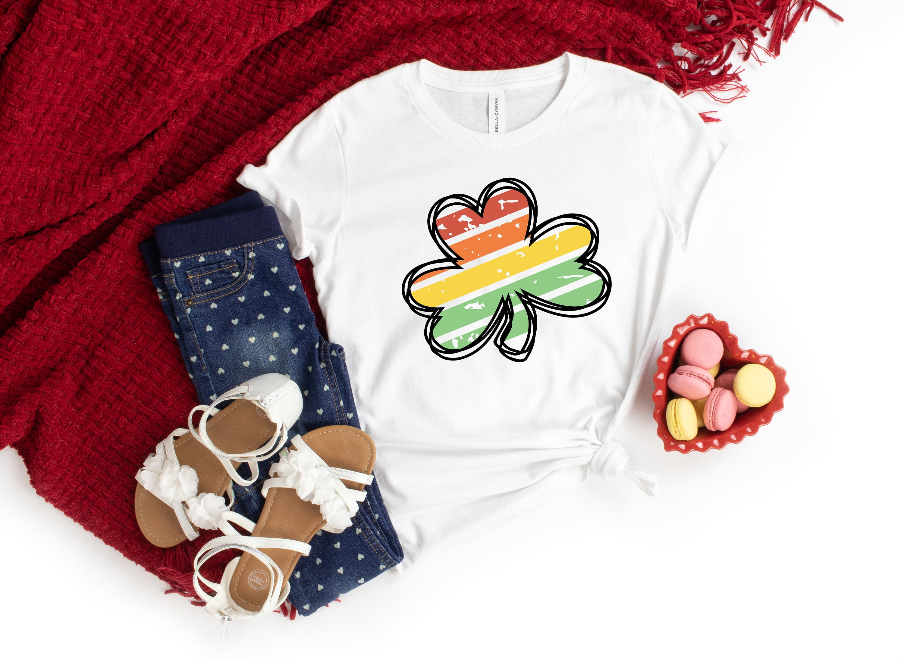 Acuarela arco iris flor camisa, San Valentín día camisas para mujer ...