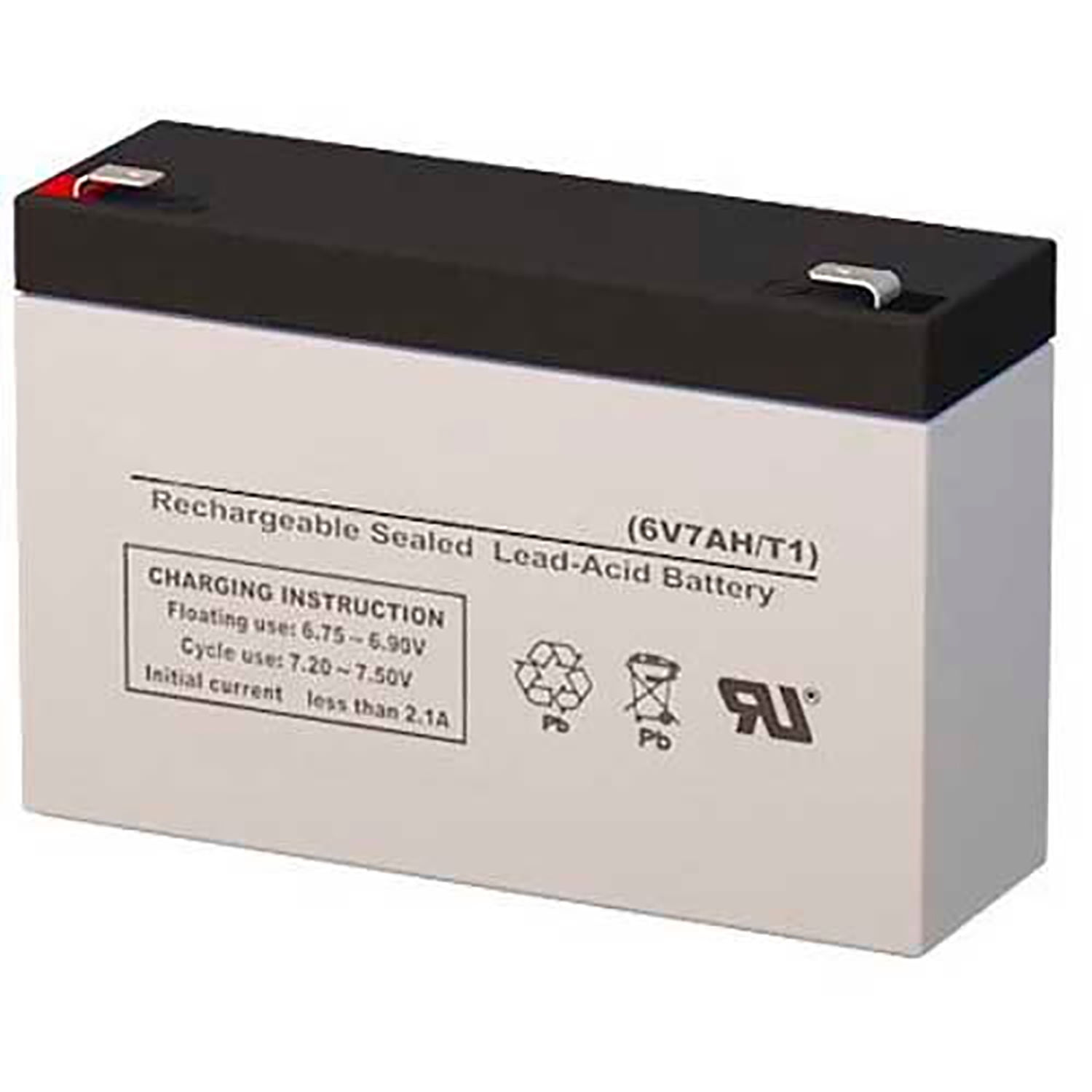 Lithonia ELB 0607 Replacement Battery, Lead Calcium, 6V, 6.5AH (12V ...