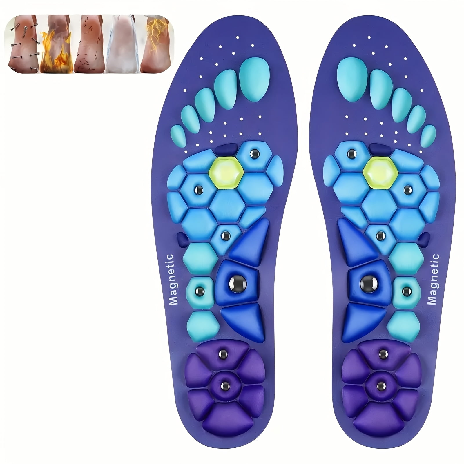 Acupressure Insoles for Men and Women - Helps Promote Blood Circulation ...