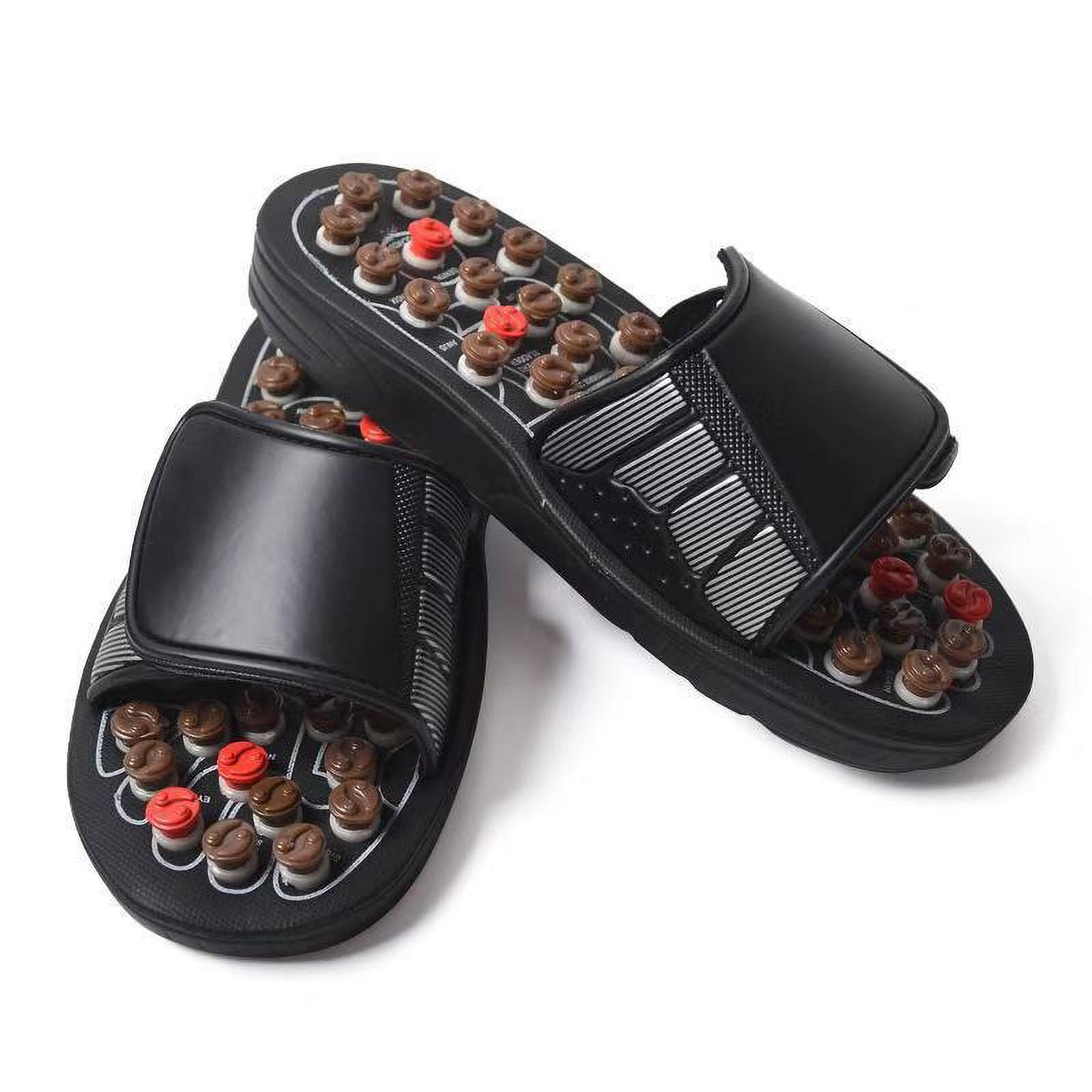 Acupressure Massage Slippers for Women and Men, Rotating Massage Dots ...