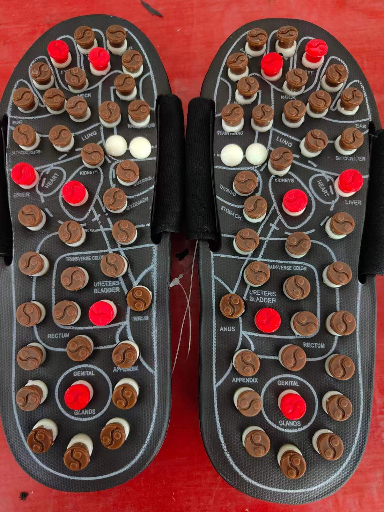 Acupressure Massage Slippers for Women and Men, Rotating Massage Dots ...