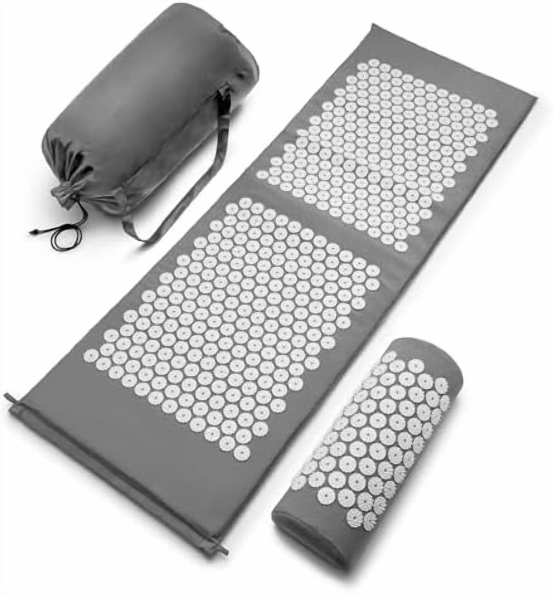 Acupressure Mat and Pillow Set - Grounding Mat for Stress, Back & Neck ...