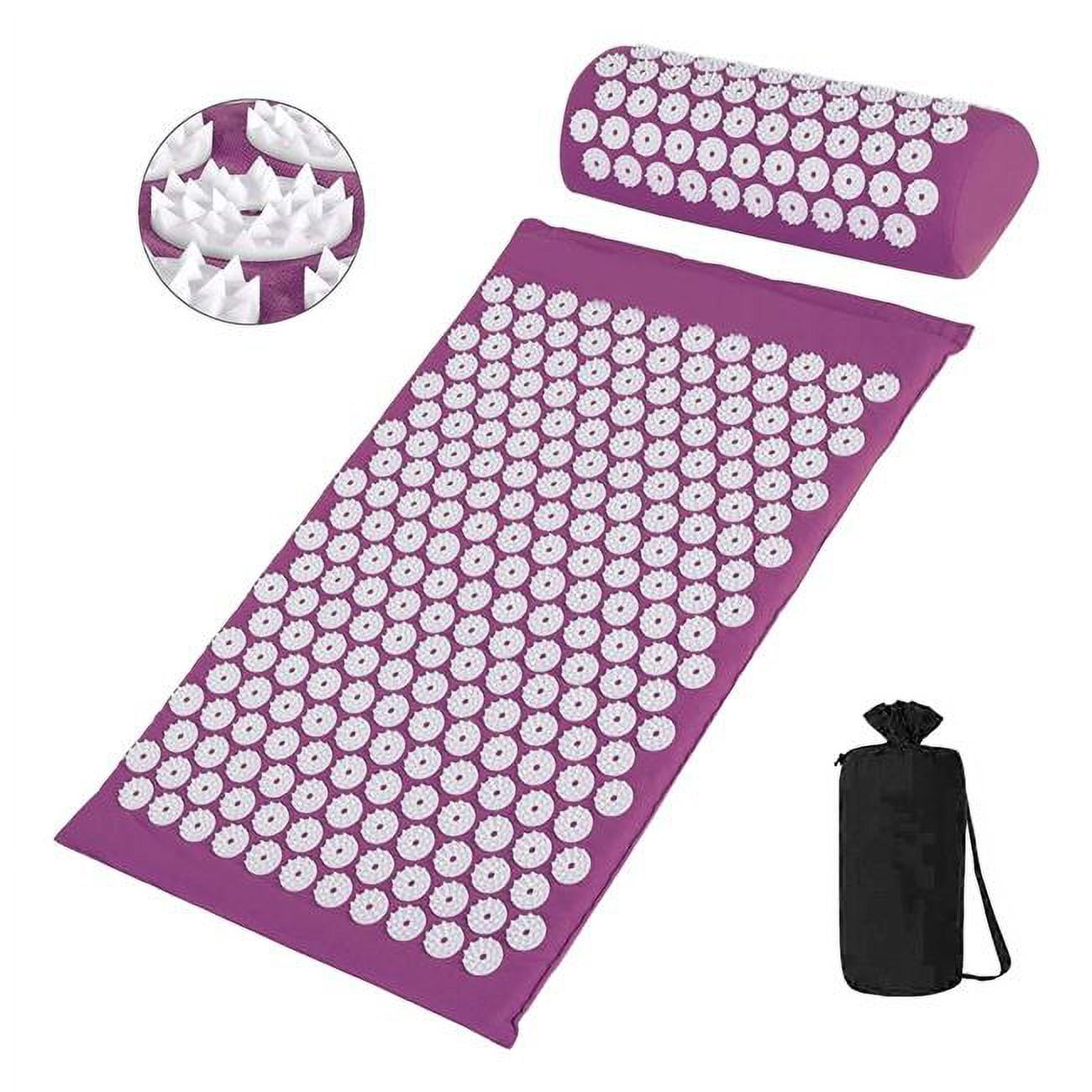 Acupressure Mat & Pillow Set with Carrying Case, Purple - Walmart.com