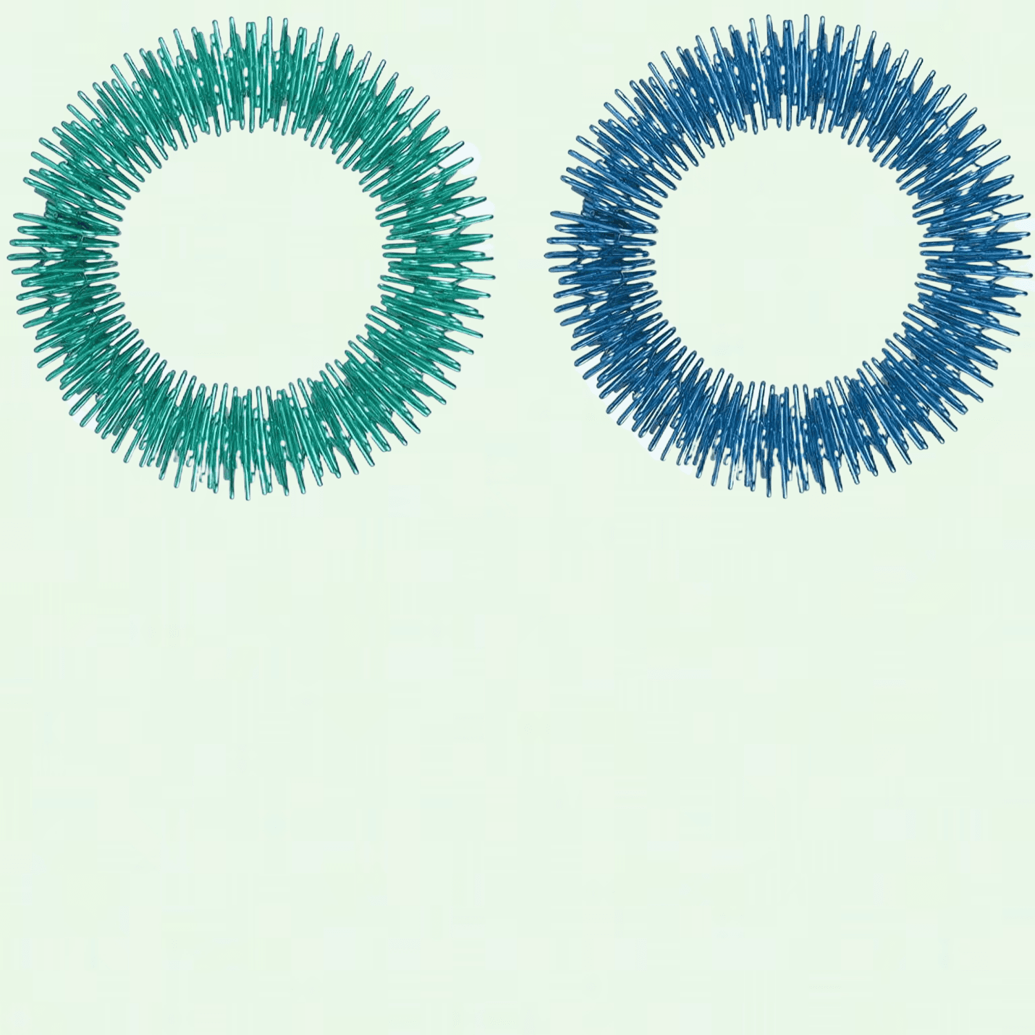 Acupressure Rings Set, 10pcs Spiky Sensory Finger Rings + 2pcs Wrist ...