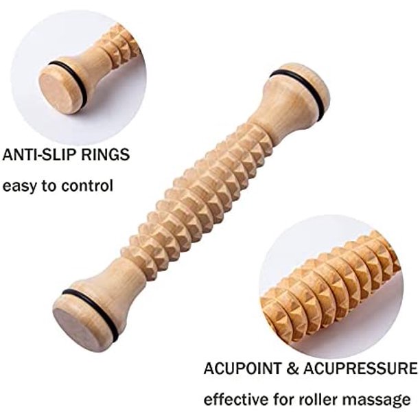 Acupressure Roller Wood Foot Massager Stress Relief Wooden Rollers