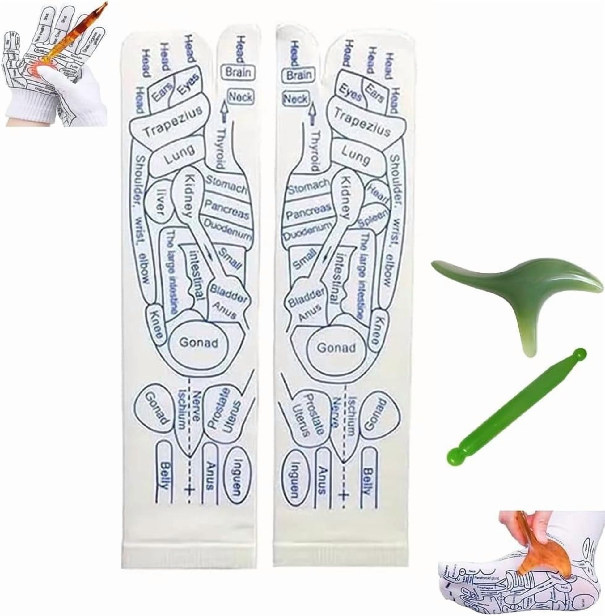 Acupressure Socks with Tool Set | Reflexology Foot Massage Kit for ...