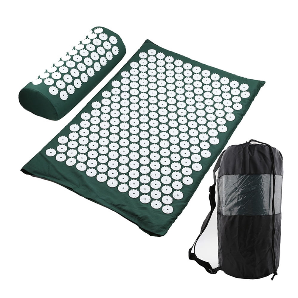 Acupressure Yoga Mat Massage Cushion Pillow Acupuncture Relieve Stress ...