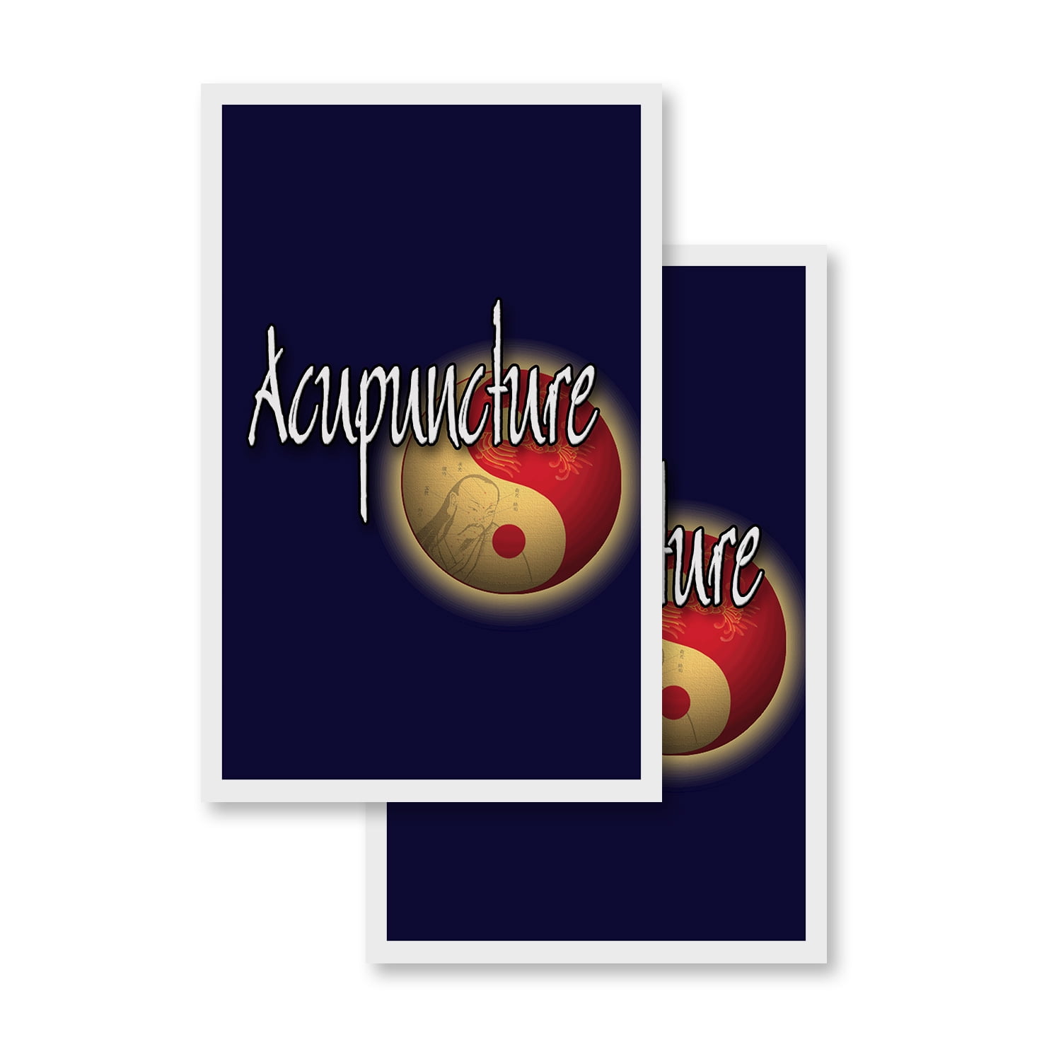Acupuncture (2-PACK) 24" x 36" Vinyl Decals | Sign Insert Peel & Stick ...