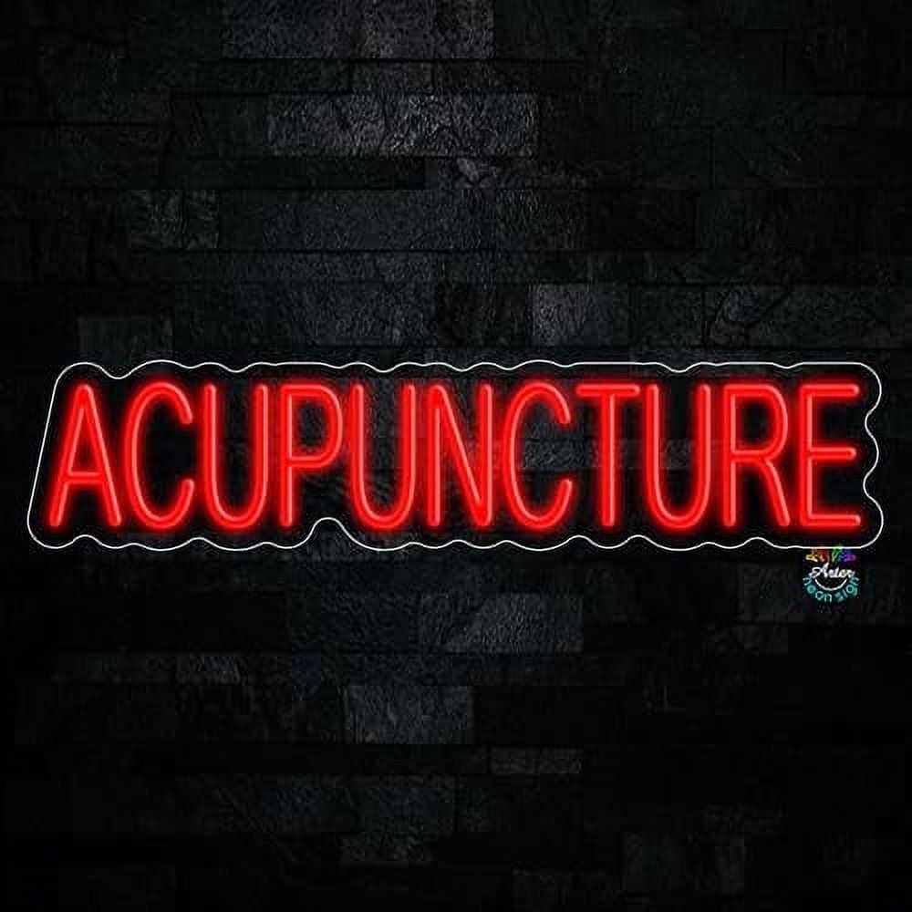 Acupuncture LED Neon Sign 27"L x 6"H #32010 - Walmart.com