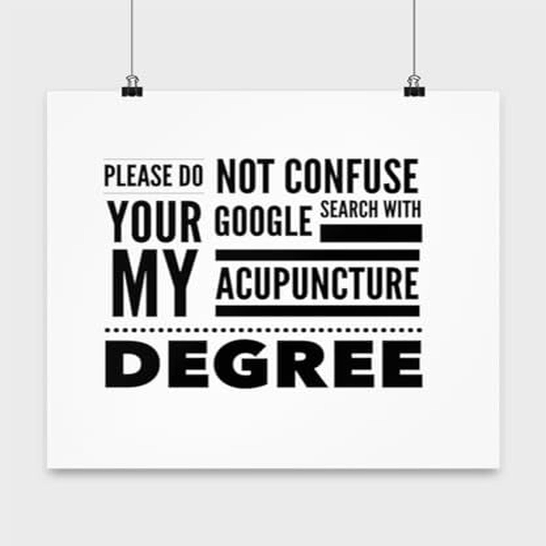 Acupuncture Poster My Acupuncture Degree Acupuncture Poster, Wall Art ...