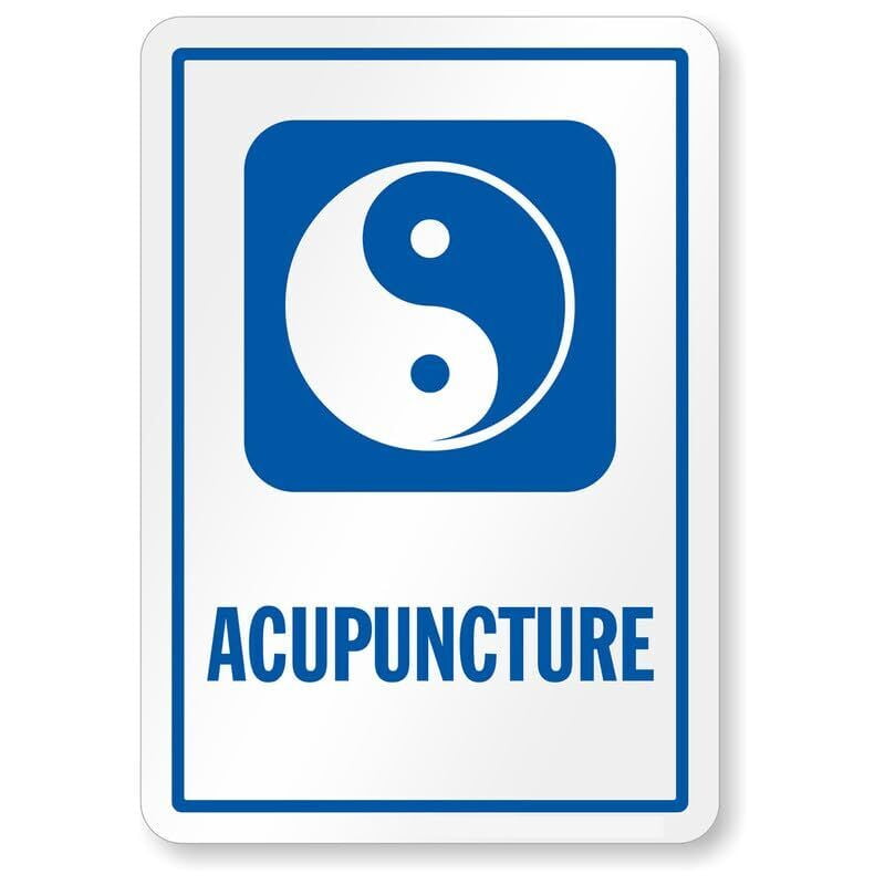 Acupuncture Taijitu Symbol Weatherproof Metal Aluminum Sign Size: 16 x ...
