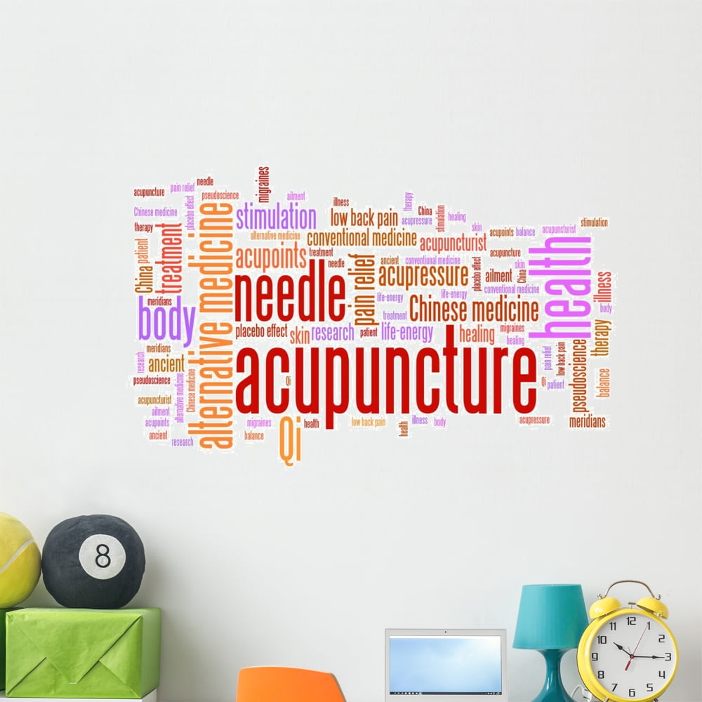 Acupuncture Word Cloud Wall Mural Decal Sticker, Wallmonkeys Peel ...