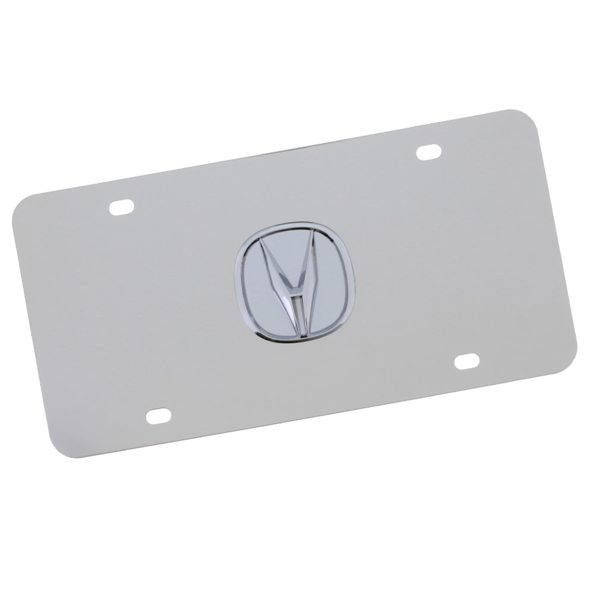 Acura 3D Logo Chrome Stainless Steel License Plate - Walmart.com