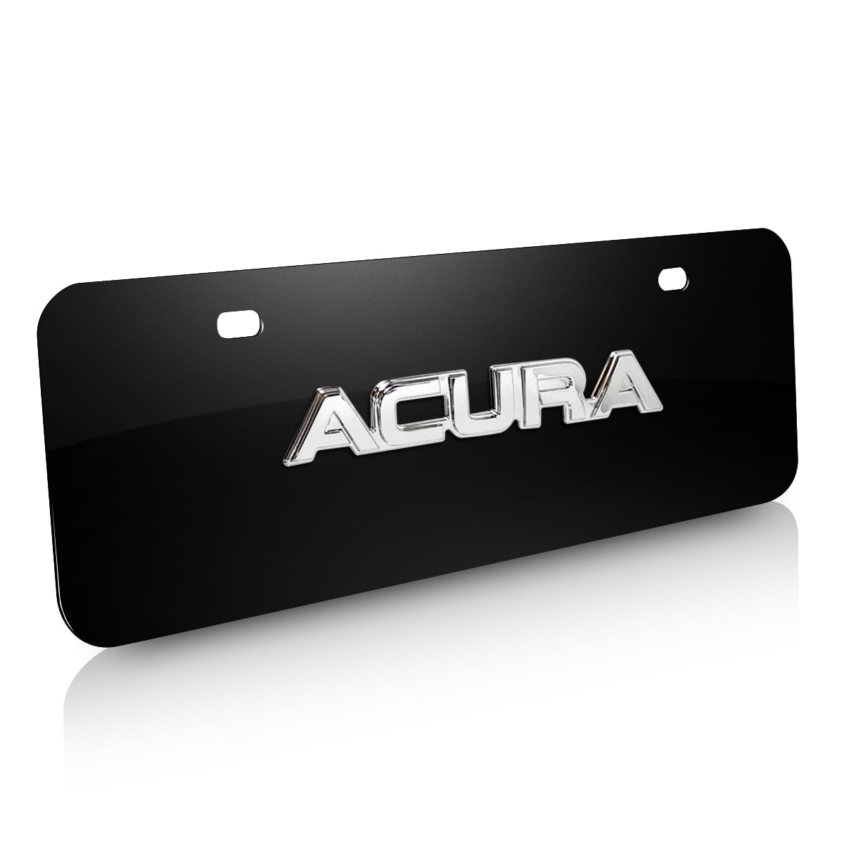 Acura 3D Nameplate on Half-Size Black Acrylic License Plate - Walmart.com