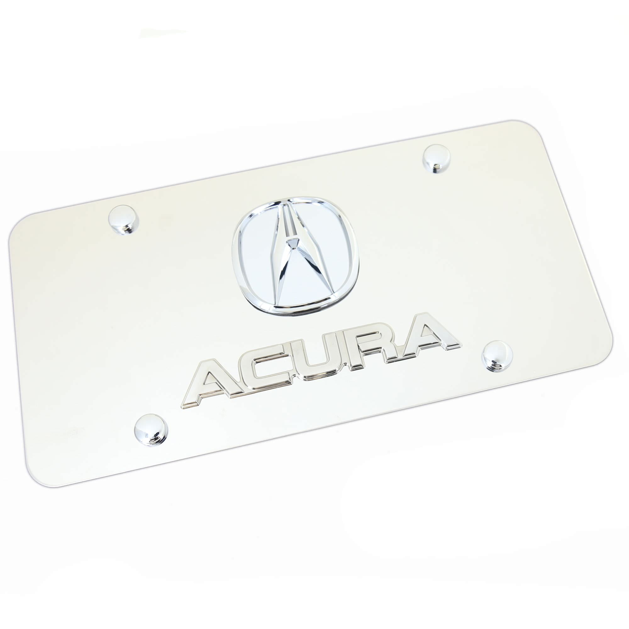 Acura Dual Logo Badge License Plate (Chrome) - Walmart.com