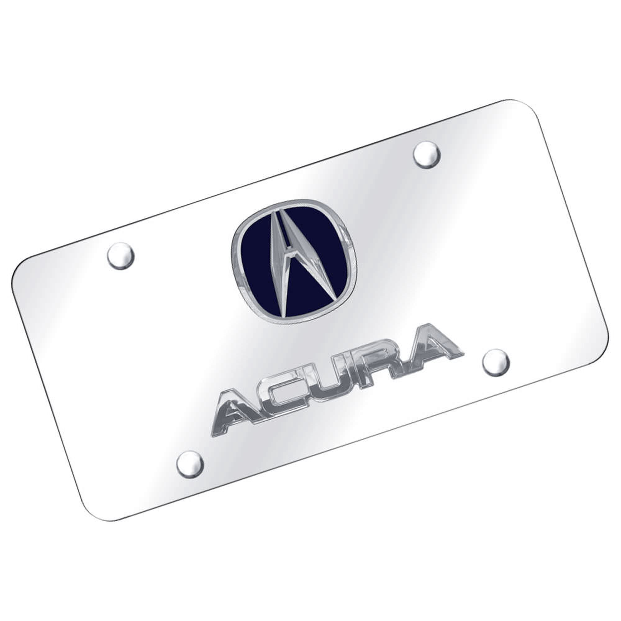 Acura Dual Logo License Plate (Blue on Chrome) - Walmart.com