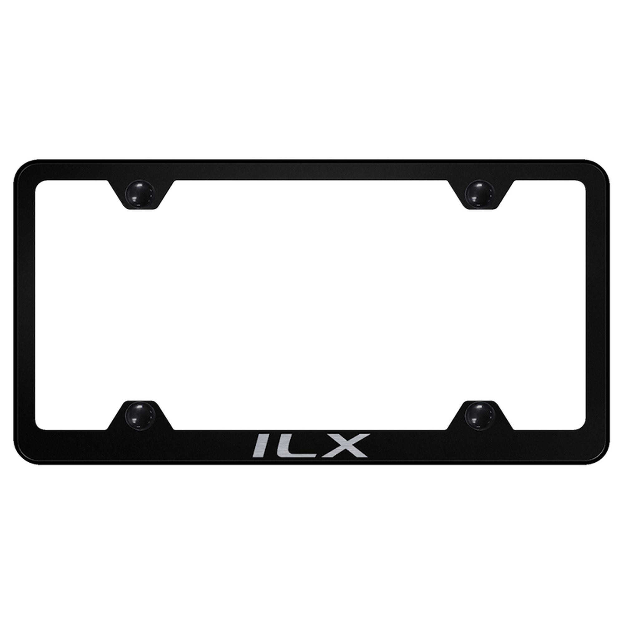 Acura ILX Laser Etched Logo Wide Body License Plate Frame (Black ...