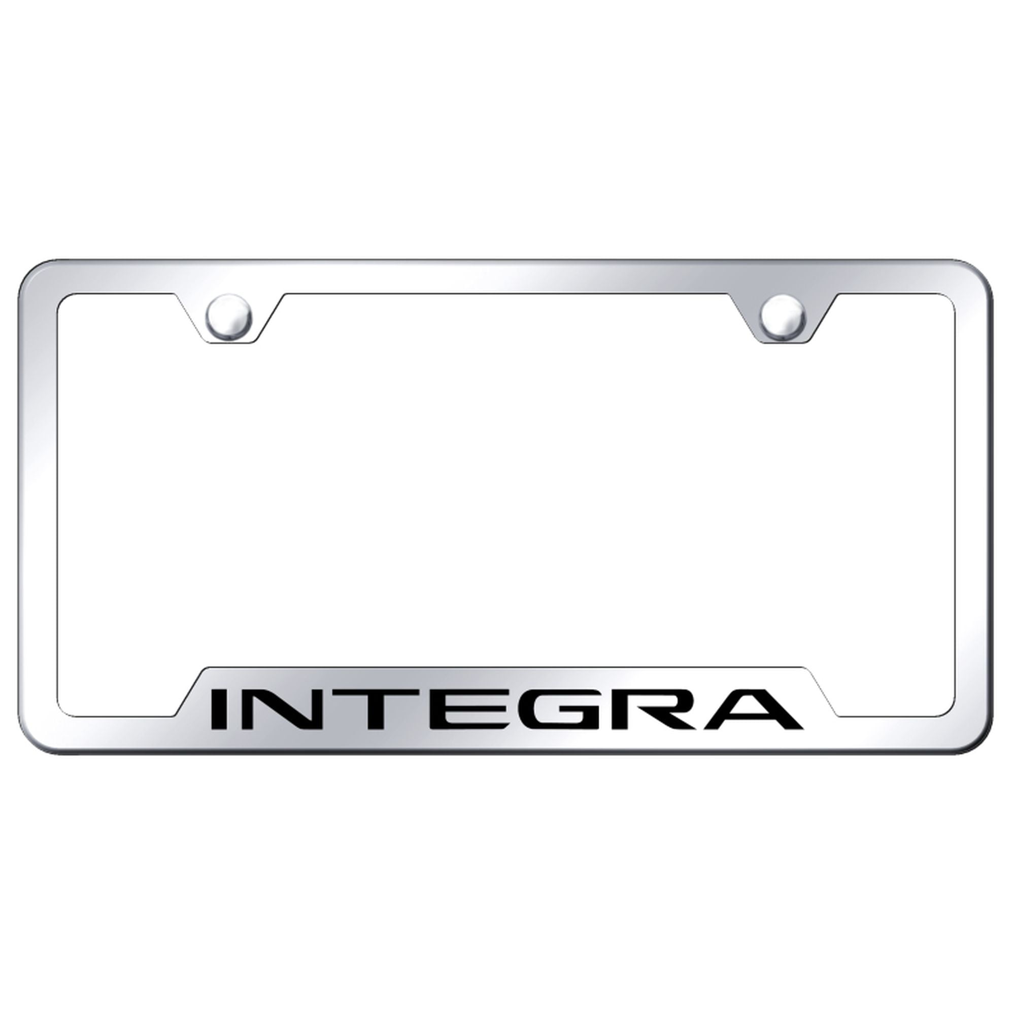 Acura Integra Laser Etched Logo Cut-Out License Plate Frame (Chrome ...