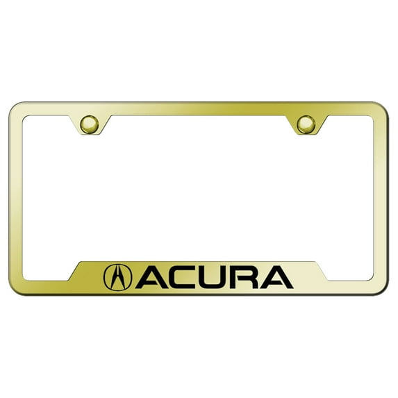 Acura Laser Etched Logo Cut-Out License Plate Frame (Gold) - Walmart.com