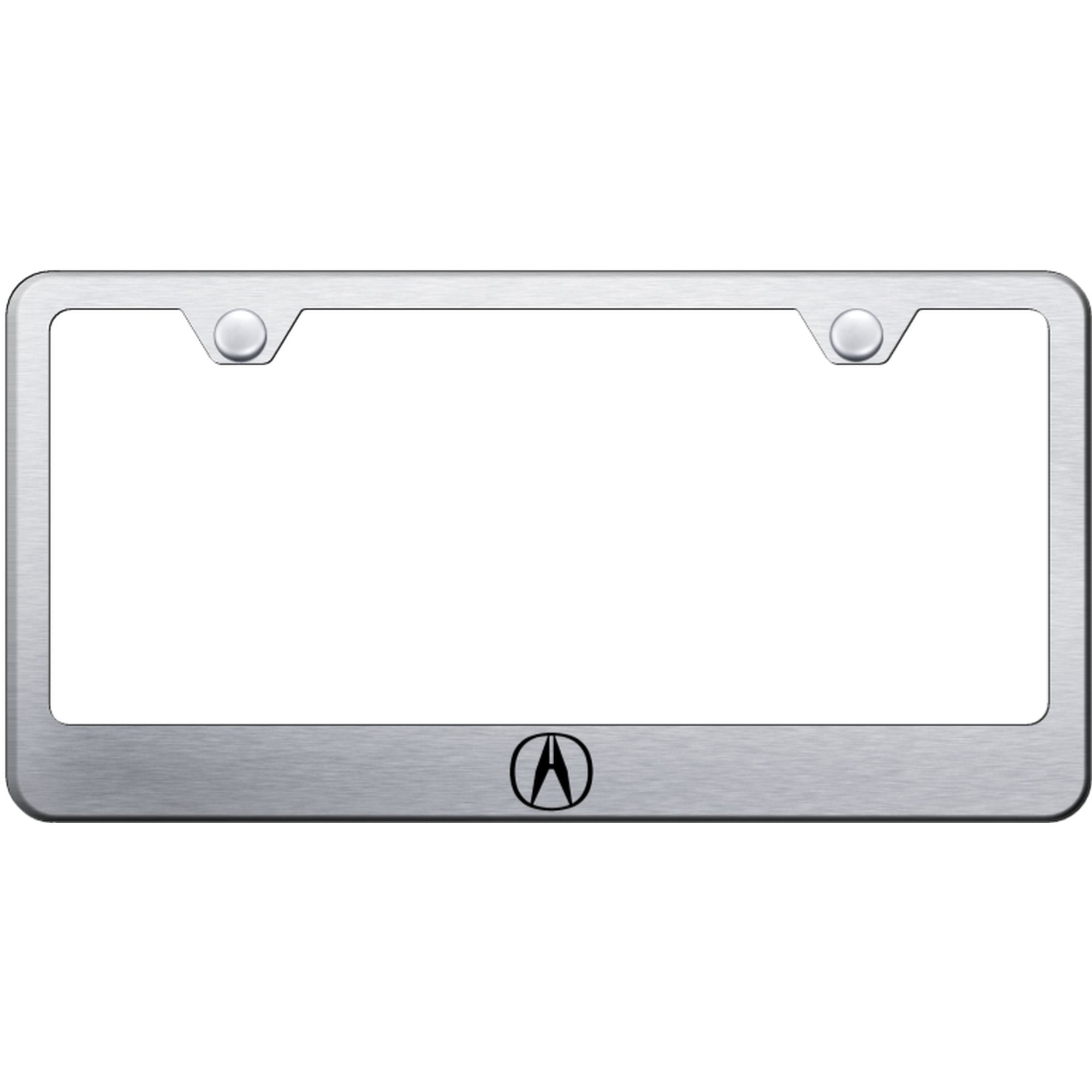 Acura Laser Etched Logo Stainless Steel License Plate Frame (Brushed ...
