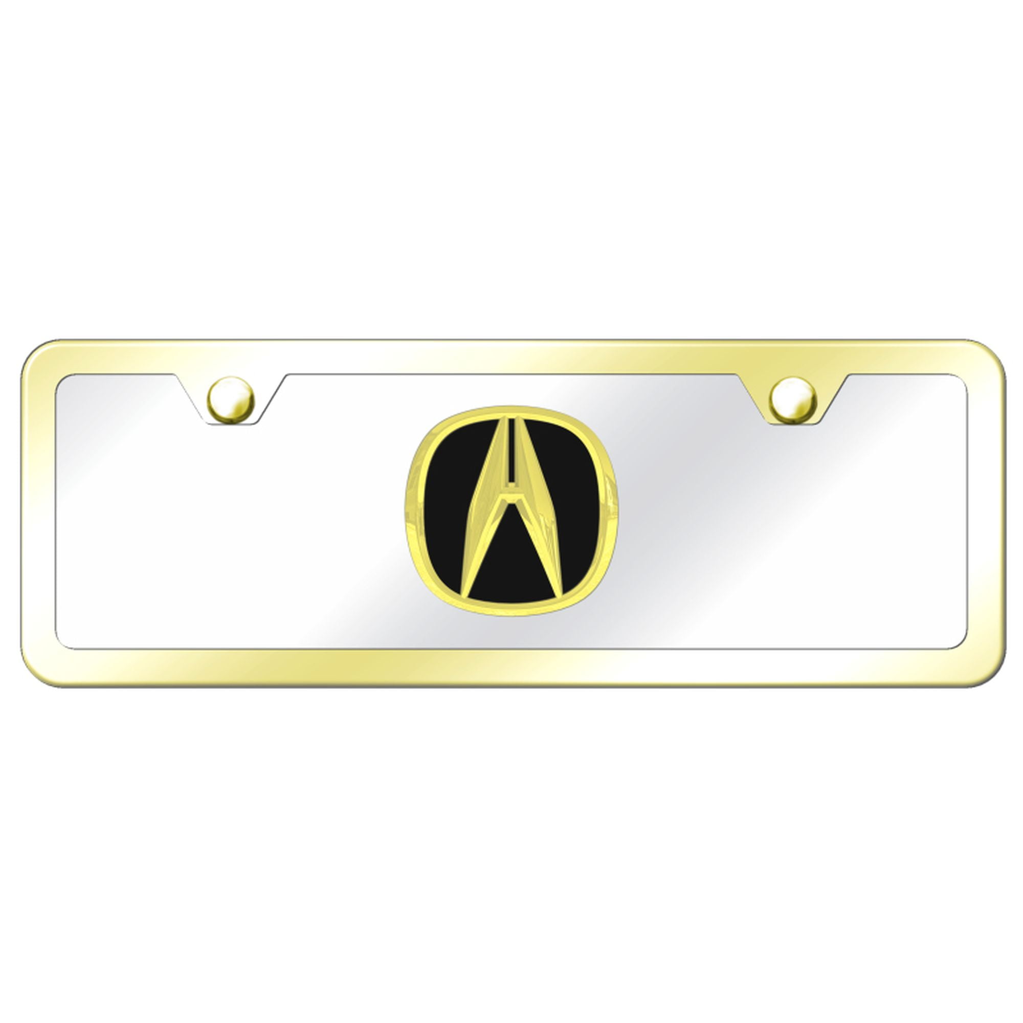 Acura Logo Mini License Plate Kit (Gold on Mirrored) - Walmart.com