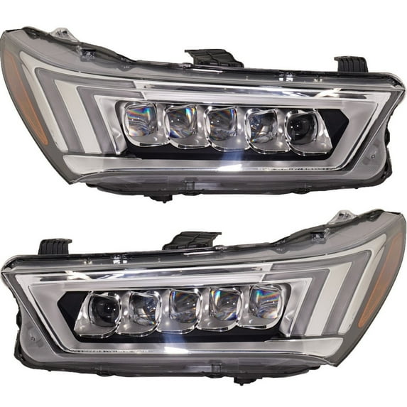 For Acura MDX 2017 2018 2019 2020 Headlight Assembly Driver and Passenger Side | Pair | LED ...